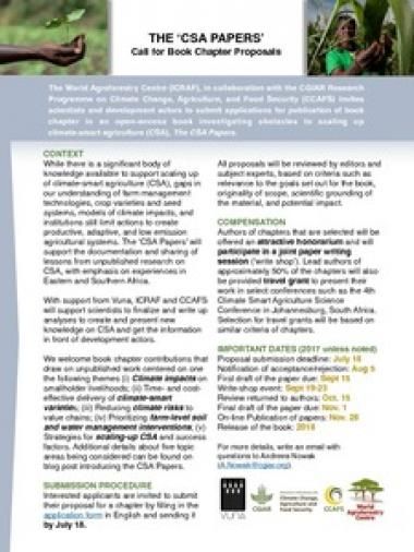 The ‘CSA Papers’: Call for Book Chapter Proposals